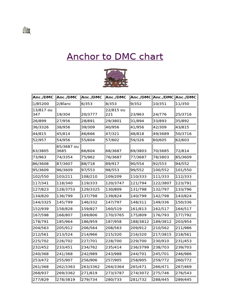 Anchor To DMC | PDF