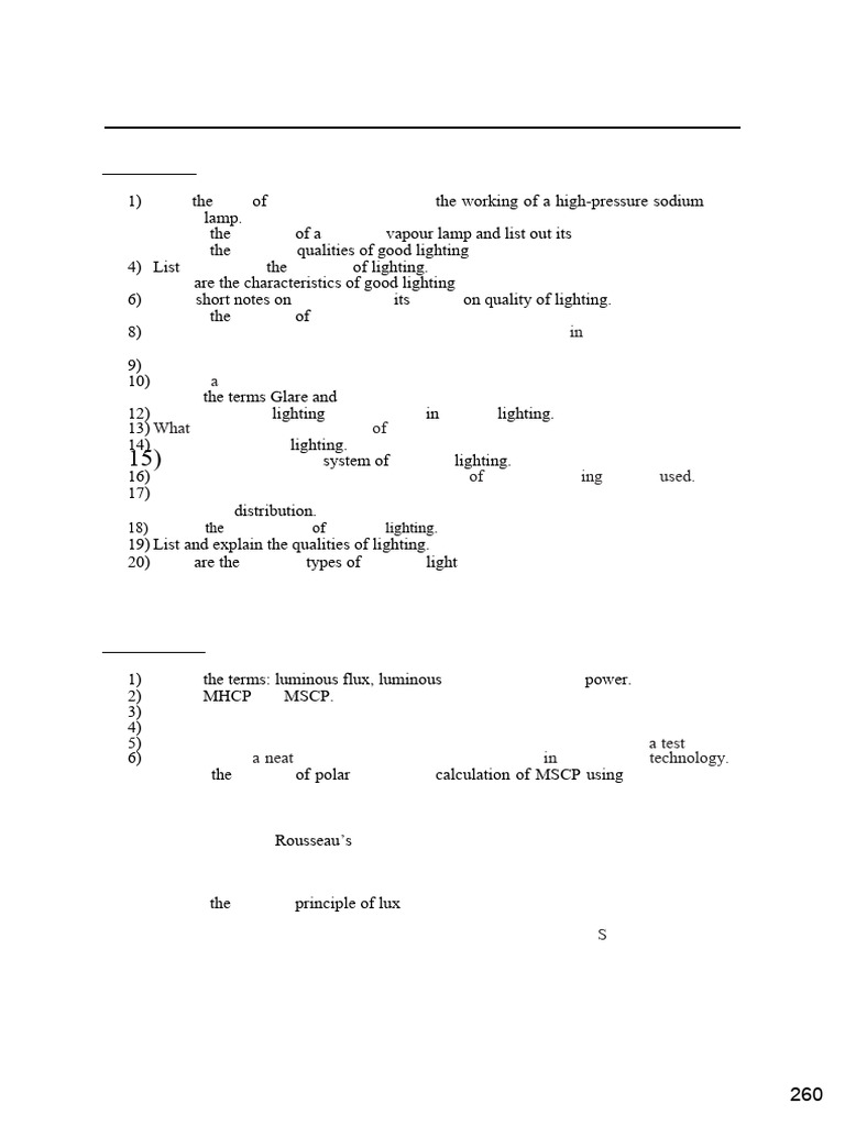 Illumination Technology-Complete Notes With Question Bank and Previous ...
