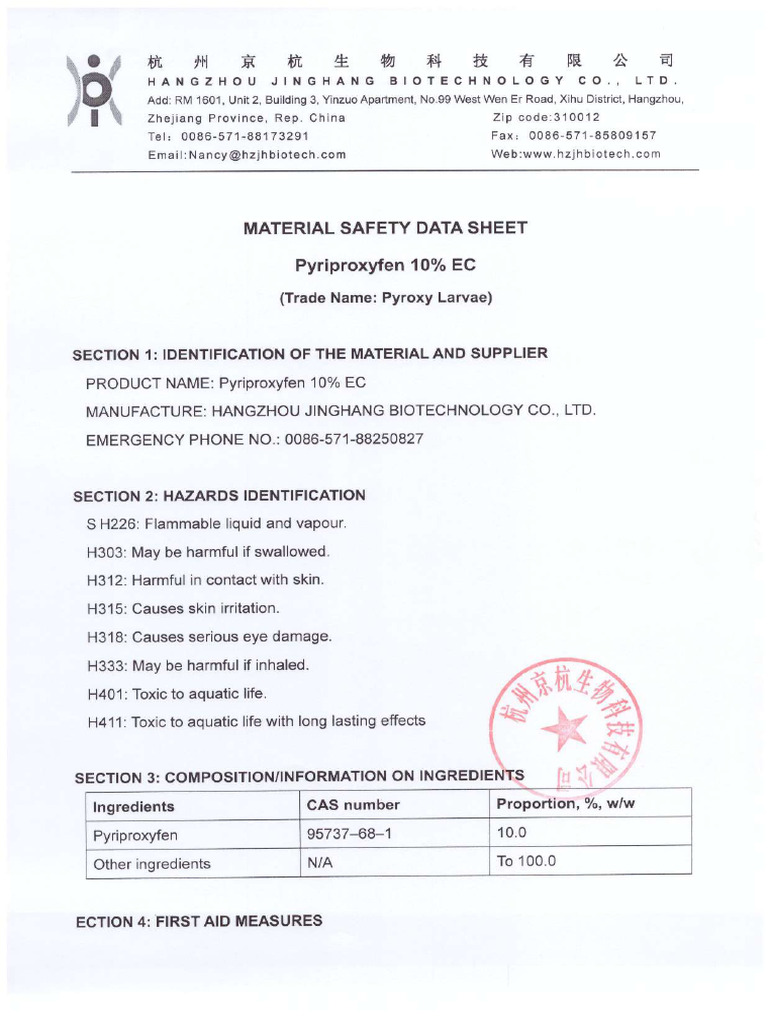 MSDS - Pyroxy Larvae - Compressed | PDF