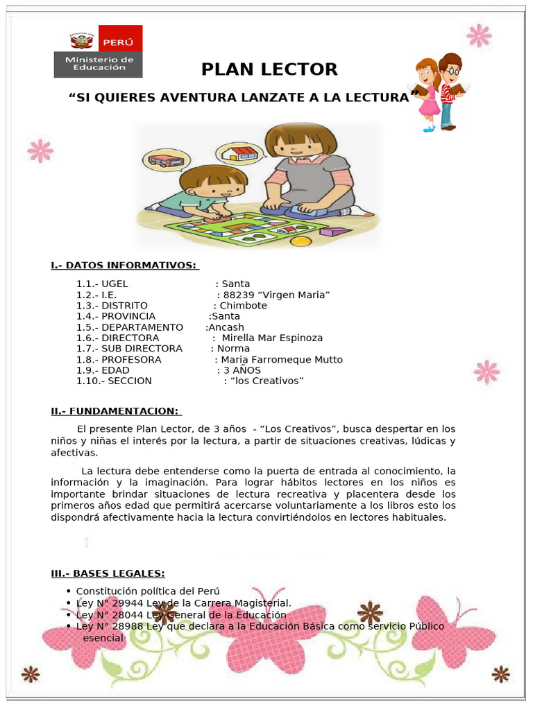 Plan Lector 3 Años-Inicial Maru | PDF | Comunicación humana ...
