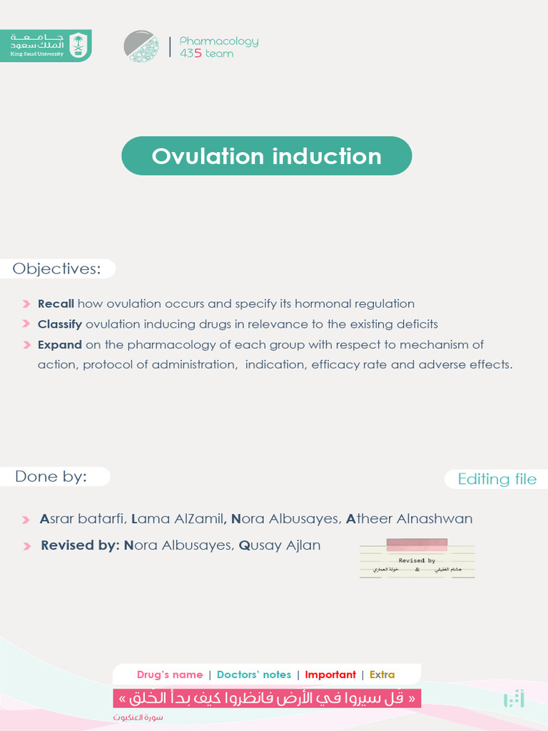 3 - Ovulation Induction (Final) | PDF | Gonadotropin | Luteinizing Hormone