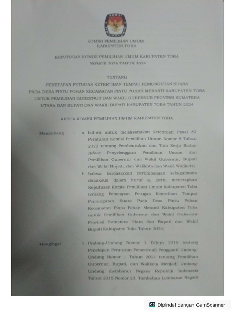 SK 2026 Desa Pintu Pohan-1 | PDF