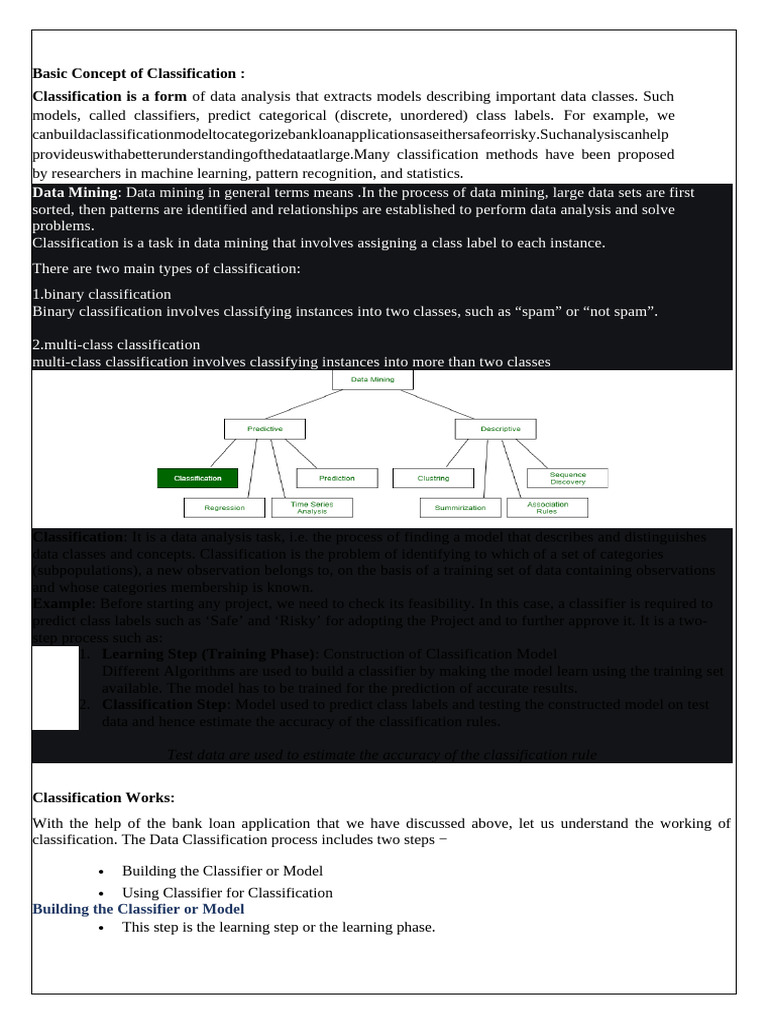 UNIT 3(DWDM) | PDF | Statistical Classification | Applied Mathematics