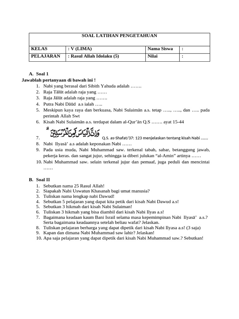 LKPD Kls 5 PLJRN 5 | PDF | Sejarah | Agama & Spiritualitas