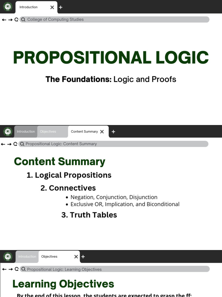 Discrete Structures - (Lesson 1) Propositional Logic | PDF | Logic ... Discrete Structures - (Lesson 1) Propositional Logic | PDF | Logic ...