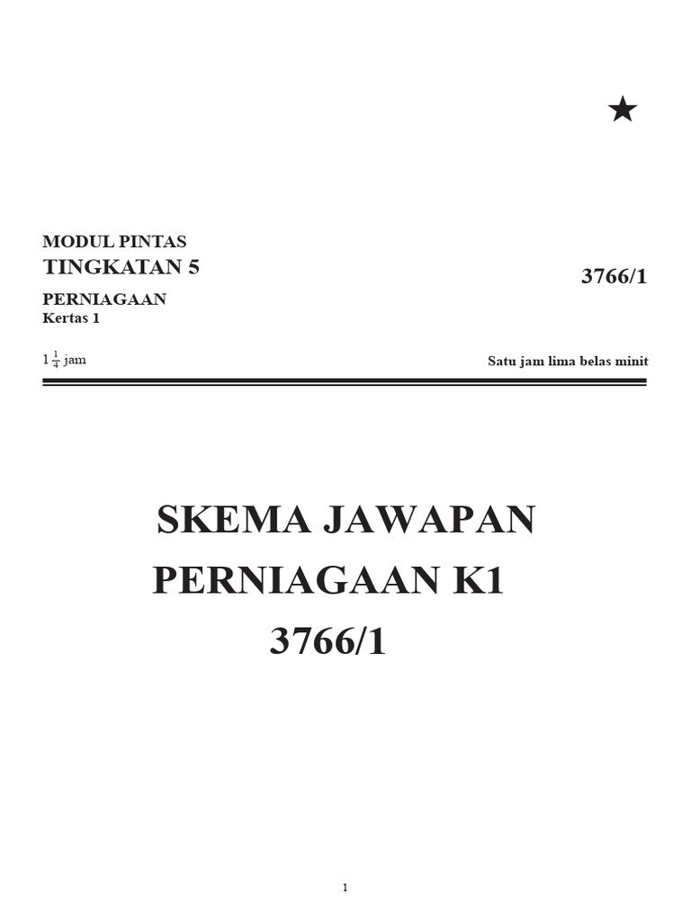 Modul Pintas Perniagaan T5 K1 Jawapan | PDF