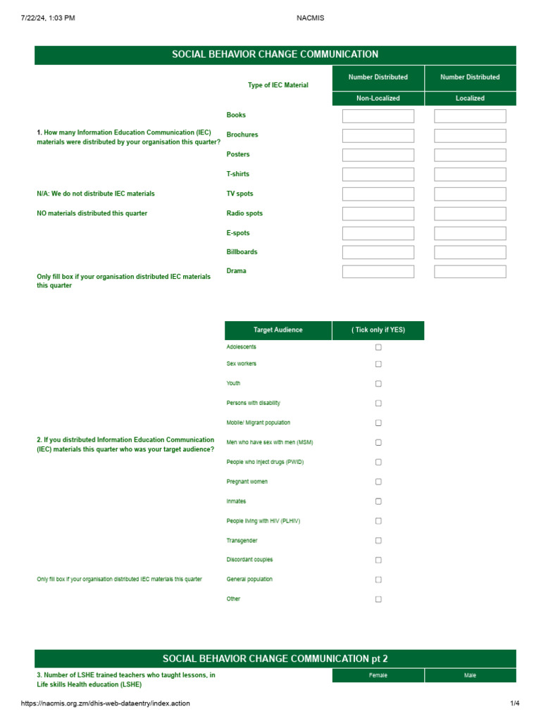 SARF General Form | PDF | Men Who Have Sex With Men | Immunodeficiency