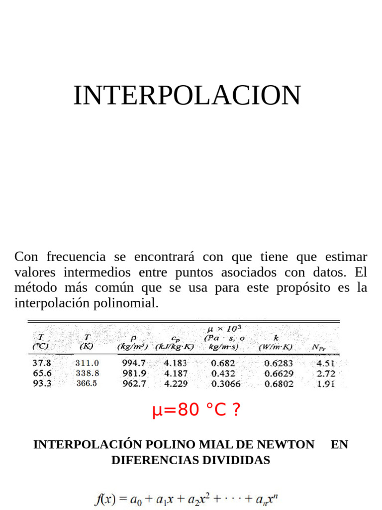 Interpolación Polinomial: Newton y Lagrange | PDF