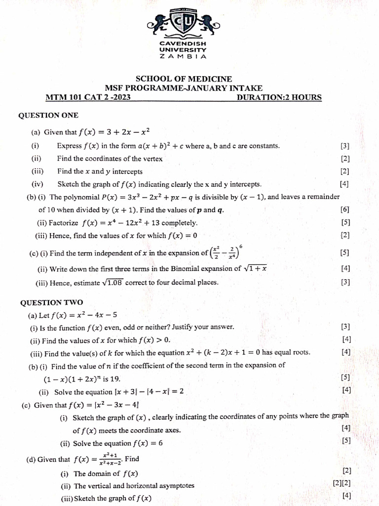 Mathematics Cat2 | PDF