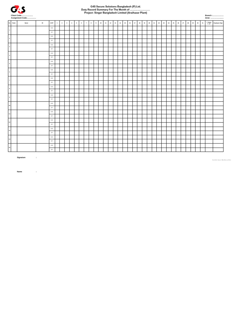 Security Attendance | PDF