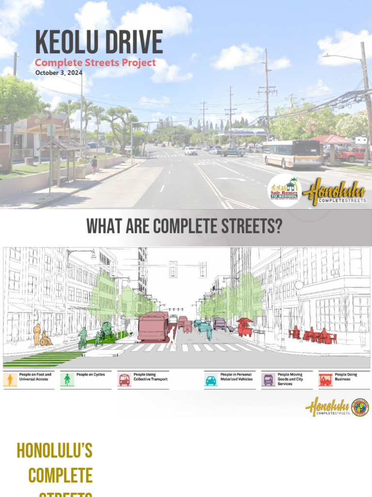 Complete Streets Keolu Drive Project | PDF | Cycling Infrastructure ...