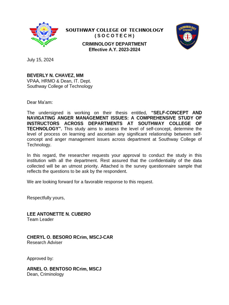 Letter To Conduct Hehe | PDF | Career & Growth