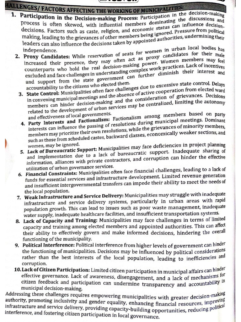 Municipalities 1 | PDF