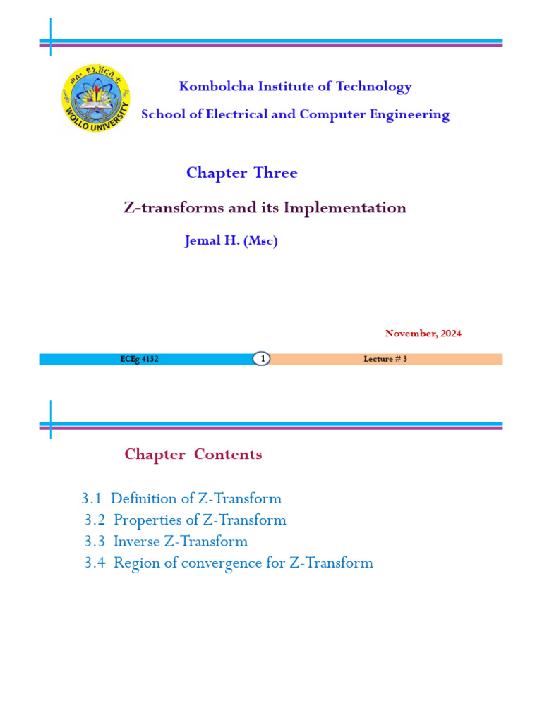 DSP Chapter 3 | PDF | Discrete Fourier Transform | Digital Signal Processing