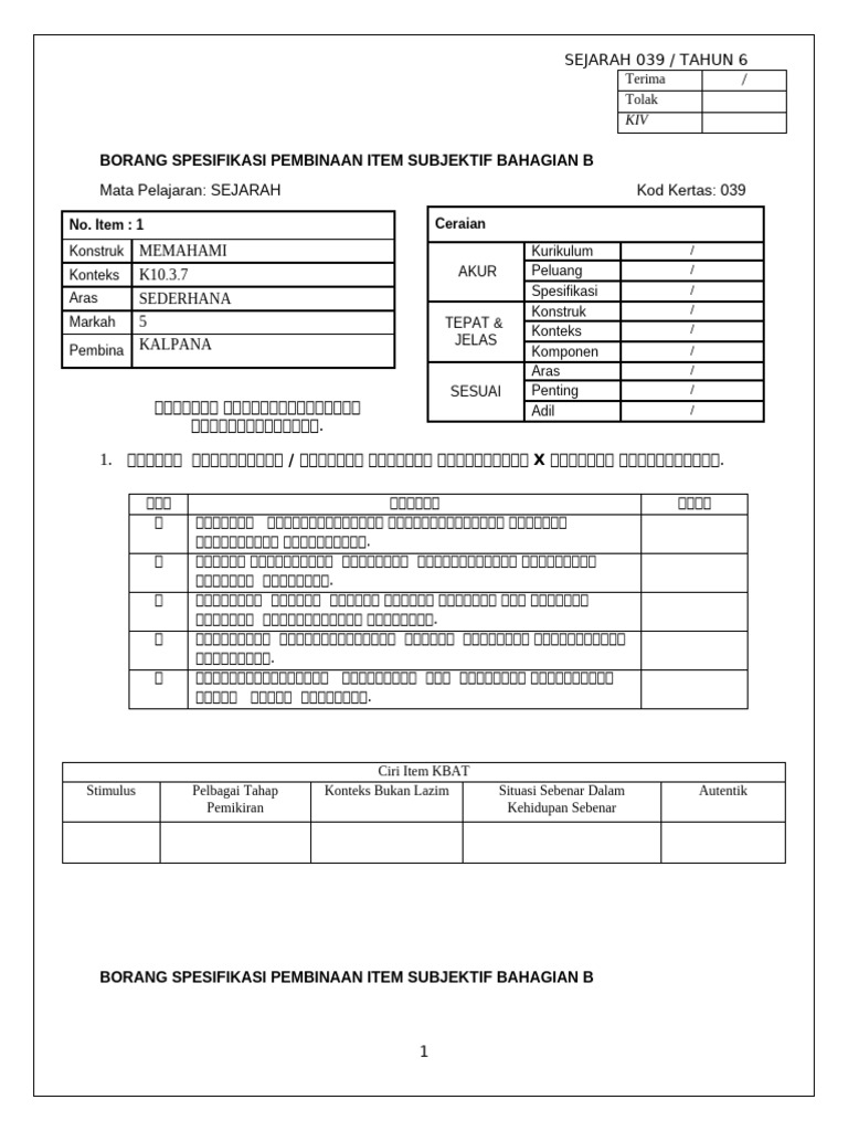 Set Soalan Sejarah Bahagian B .. | PDF