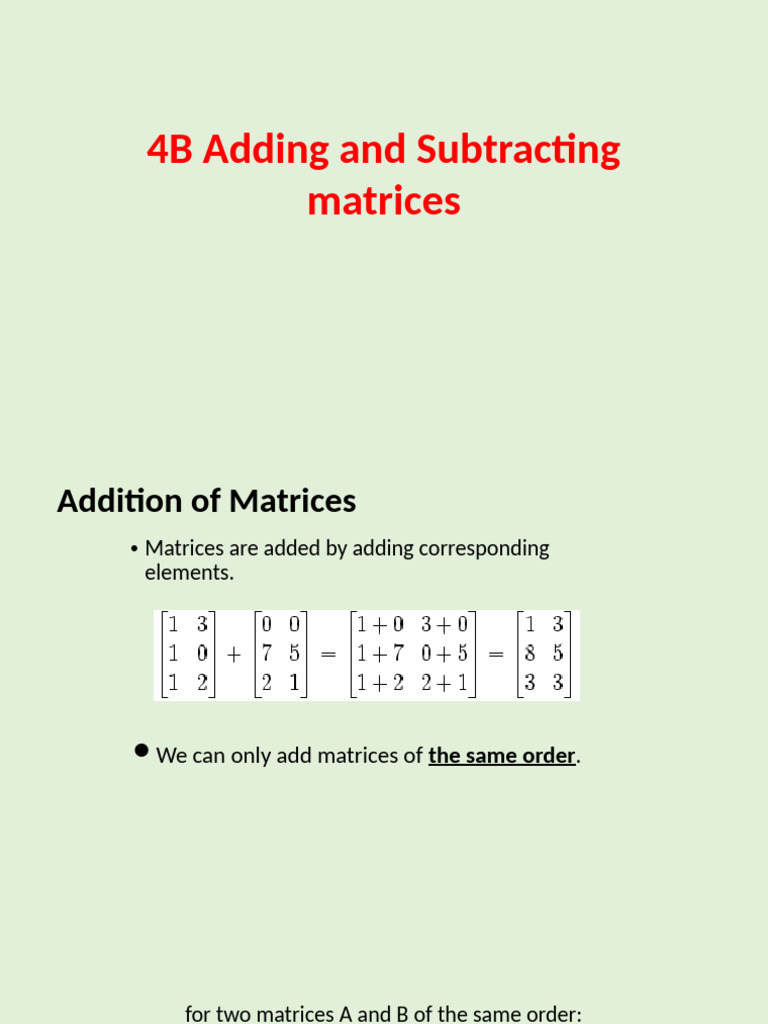Matrices 4B 4C 4D | PDF | Matrix (Mathematics) | Abstract Algebra