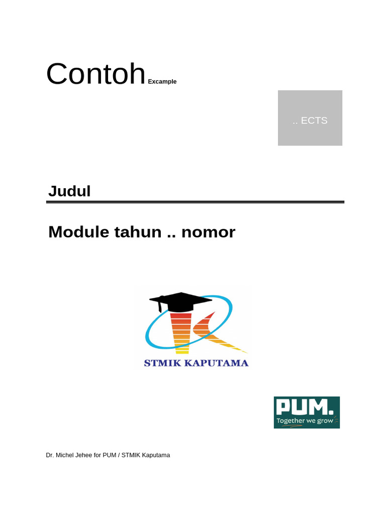 Module Format PUM | PDF