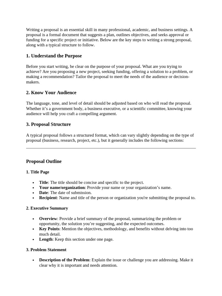 Writing A Proposal Is An Essential Skill in Many Professional | PDF ...