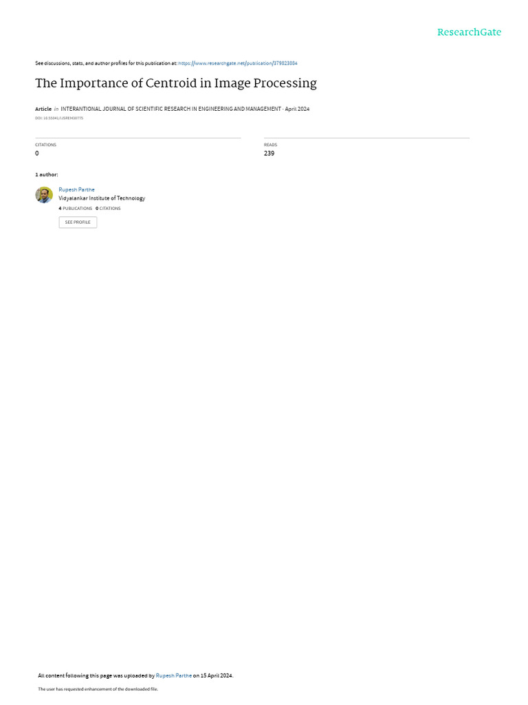 The Importanceof Centroidin Image Processing | PDF | Image Segmentation ...