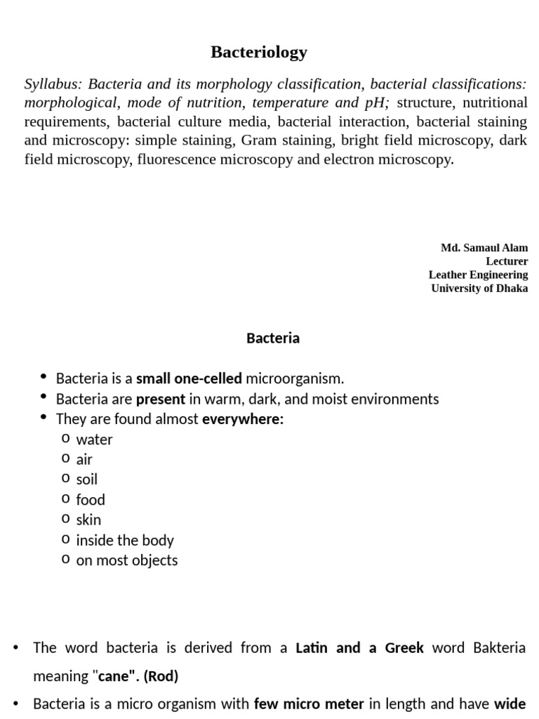 Bacteriology | PDF | Bacteria | Organisms