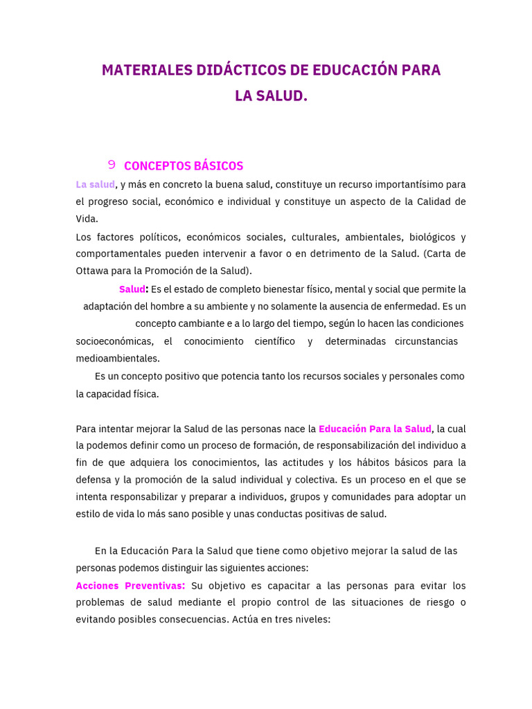 Materiales Didactico 20241122 133813 0000 | PDF | Educación para la salud | Promoción de la salud