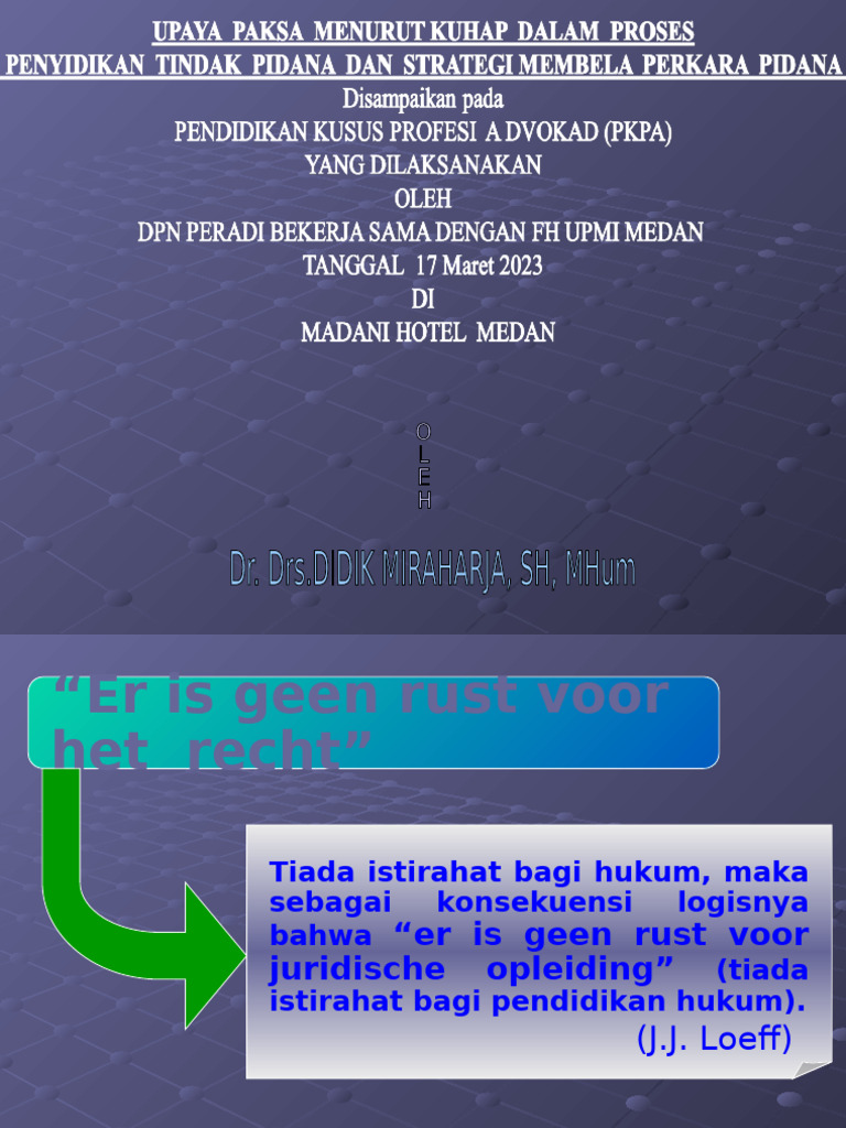 DR - Drs.didik Miroharjo, S.H.,M.hum. | PDF