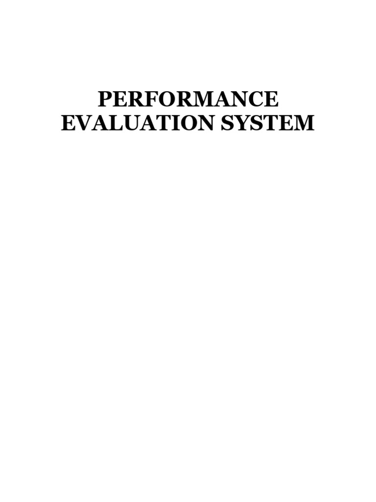 Unit - 5 Topic-Performance Evaluation System | PDF | Performance Appraisal | Business