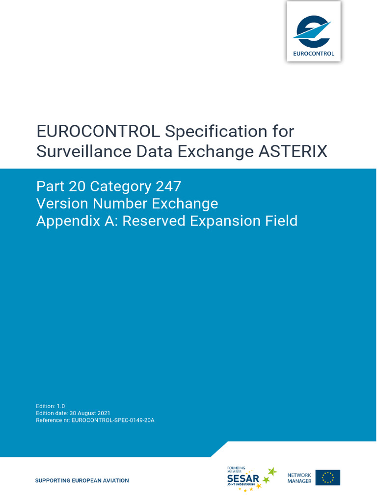 Asterix Cat247 pt20 Appendix A Ed1 0 | PDF | Computing