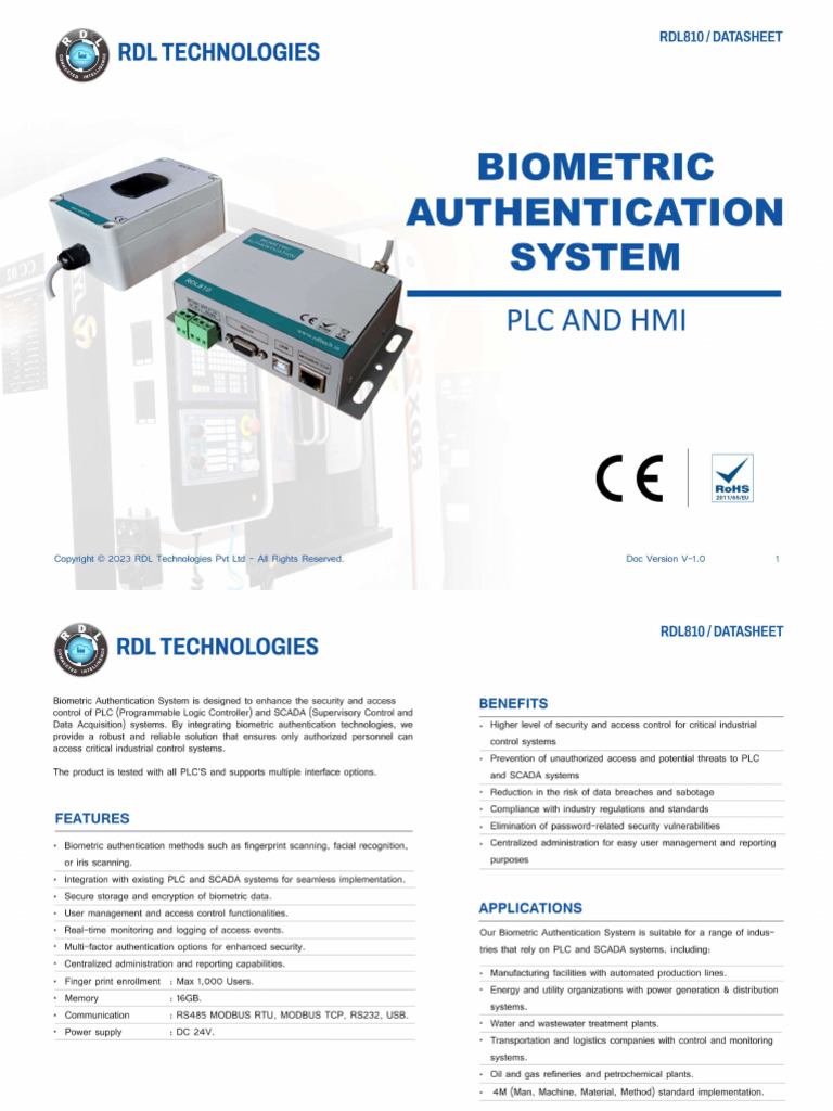 Biometric - Authentication - System - V16 | PDF