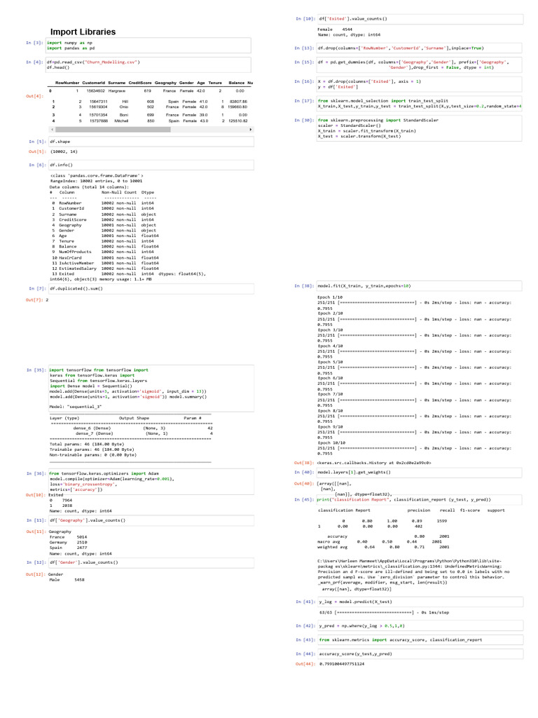 Experiment 2 FDL - Jupyter Notebook | PDF | Computer Science | Software Engineering
