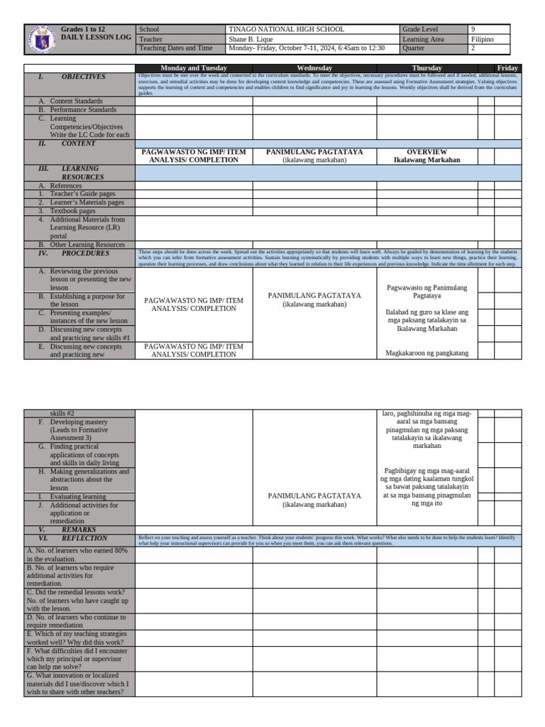 DLL-Q2-week 1 | PDF | Learning | Education Theory