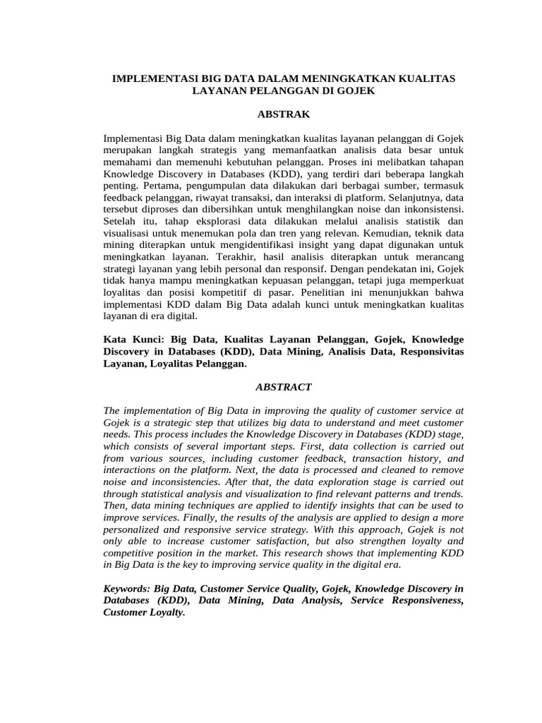 Jurnal Analitika Gojek | PDF