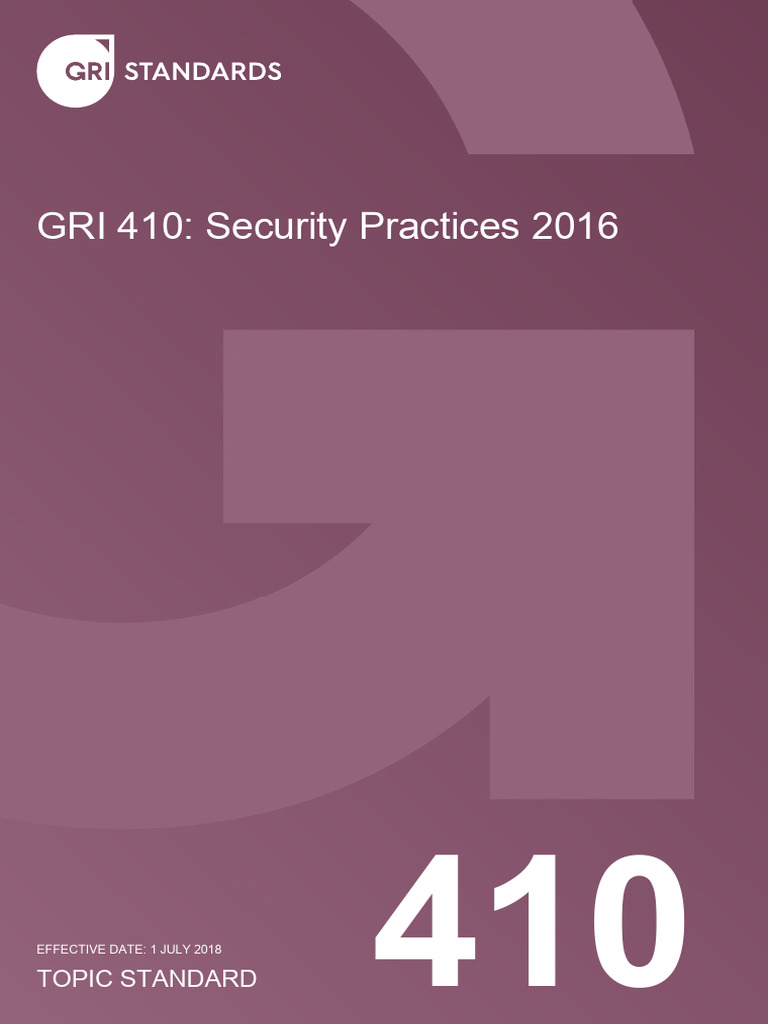 GRI 410 - Security Practices 2016 | PDF | Human Rights | Justice
