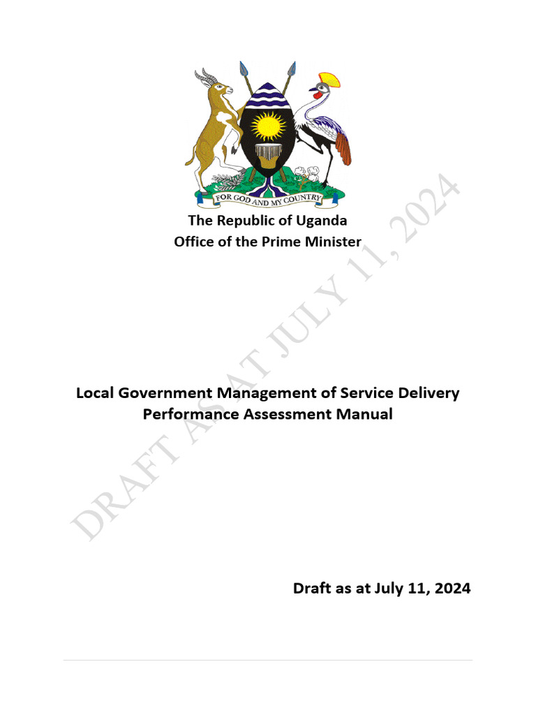 Uganda Local Government Service Delivery Manual | PDF | Educational ...