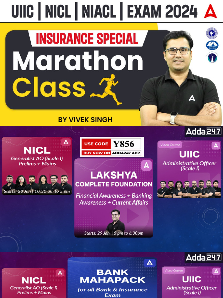 Insurance Marathon Class by Vivek Sir | PDF