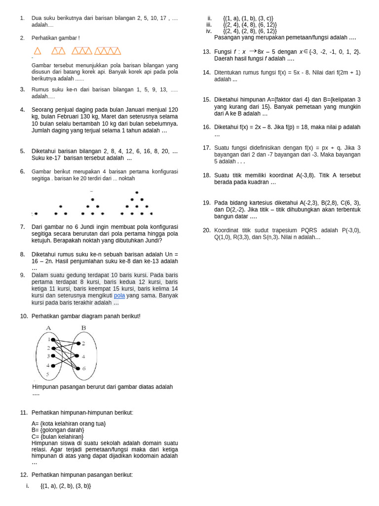 Latihan SAS 8 Ganjil | PDF
