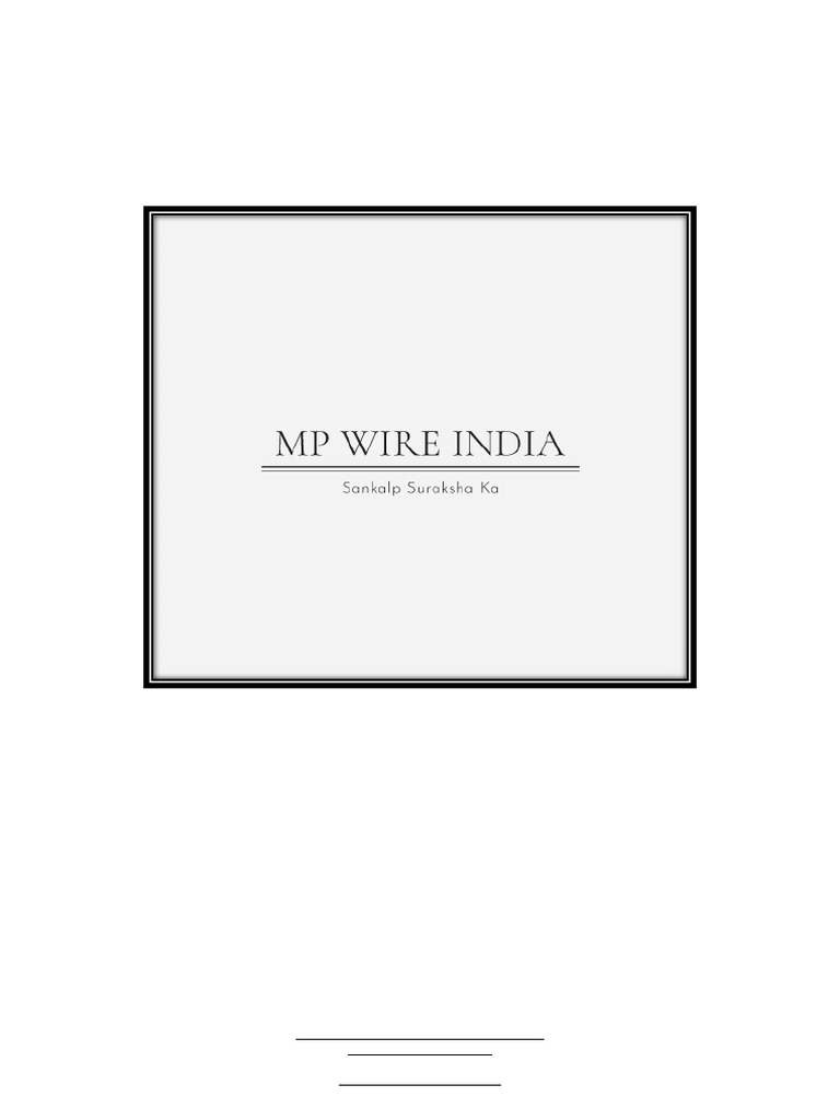 Mp Wire India | PDF | Materials | Metals
