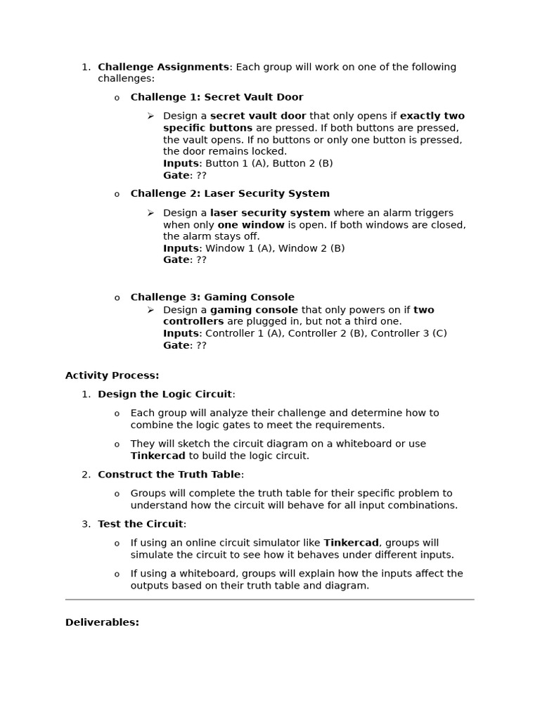 Circuit Design Challenge | PDF | Teaching Methods & Materials | Computers