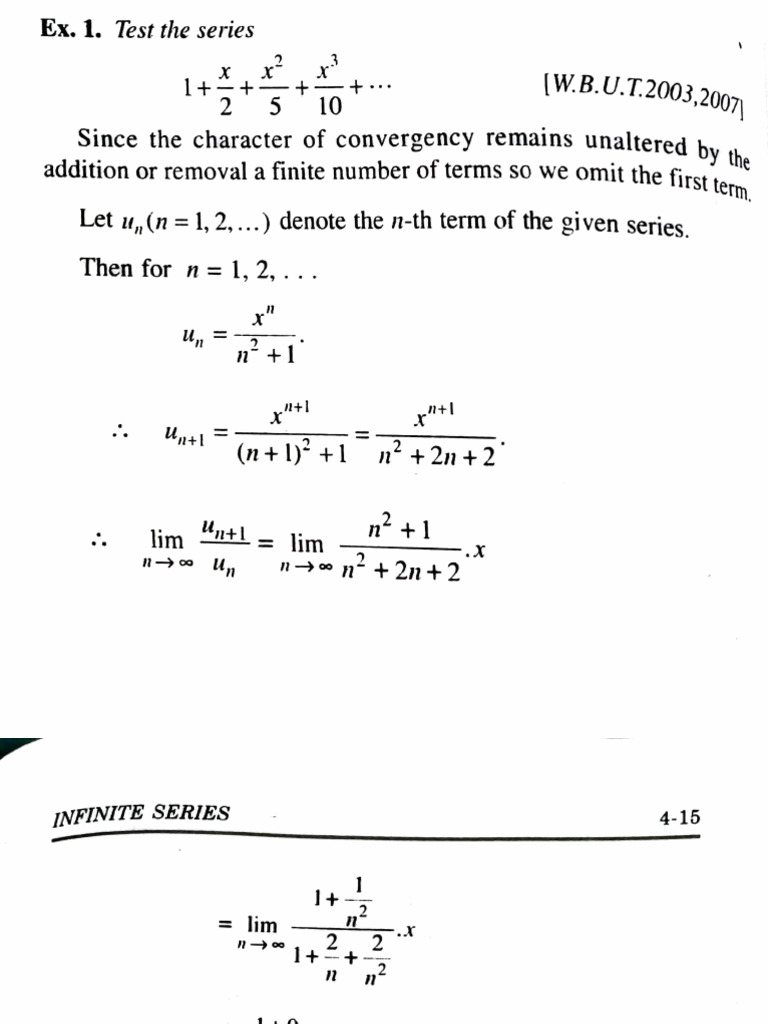 D'Alembet's Ratio Test Prob 3 | PDF