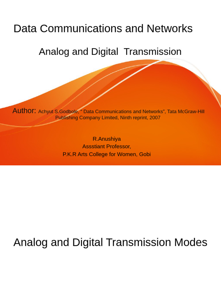 DCN-CH 3-Analog - Digital Transmission | PDF | Technology & Engineering