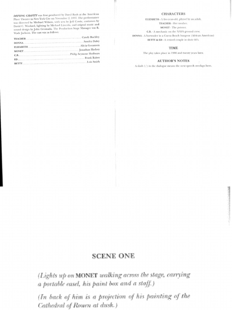 Defying Gravity Script | PDF