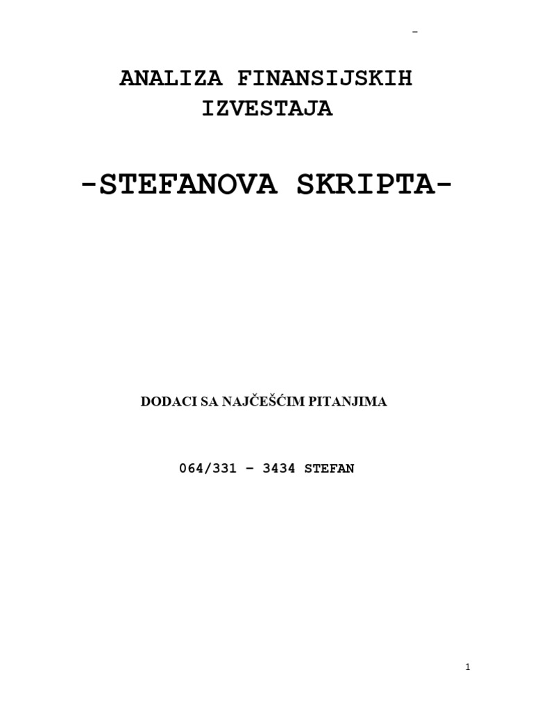 Skripta (Nova) | PDF