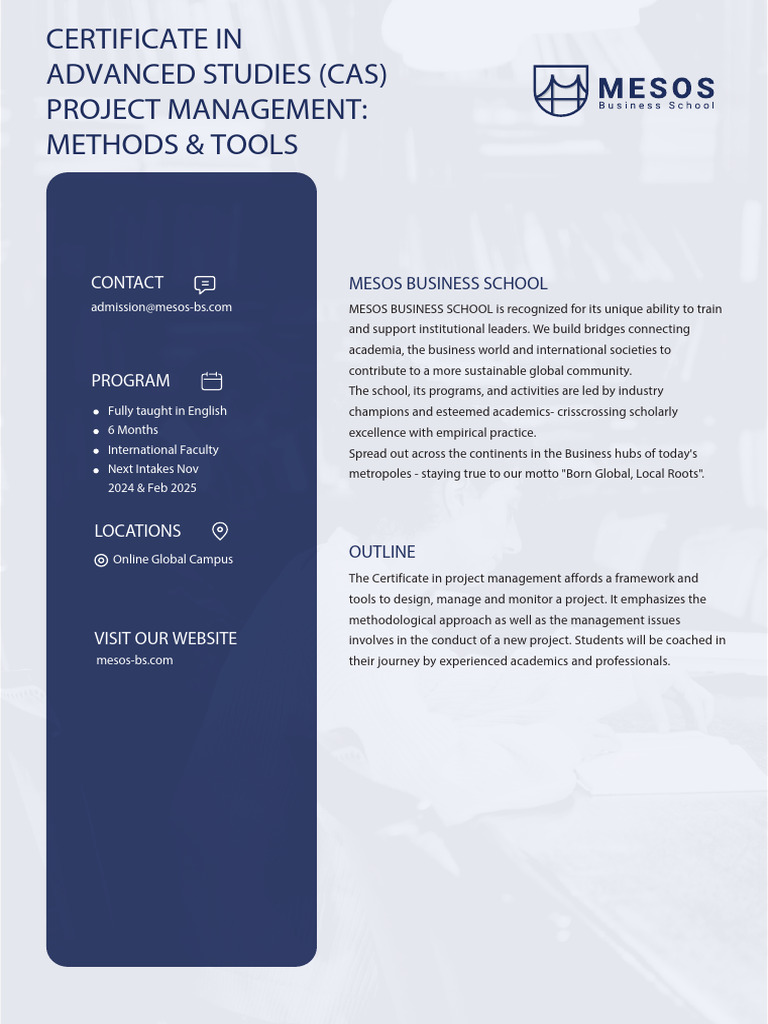 Brochure Project MGT | PDF | Project Management