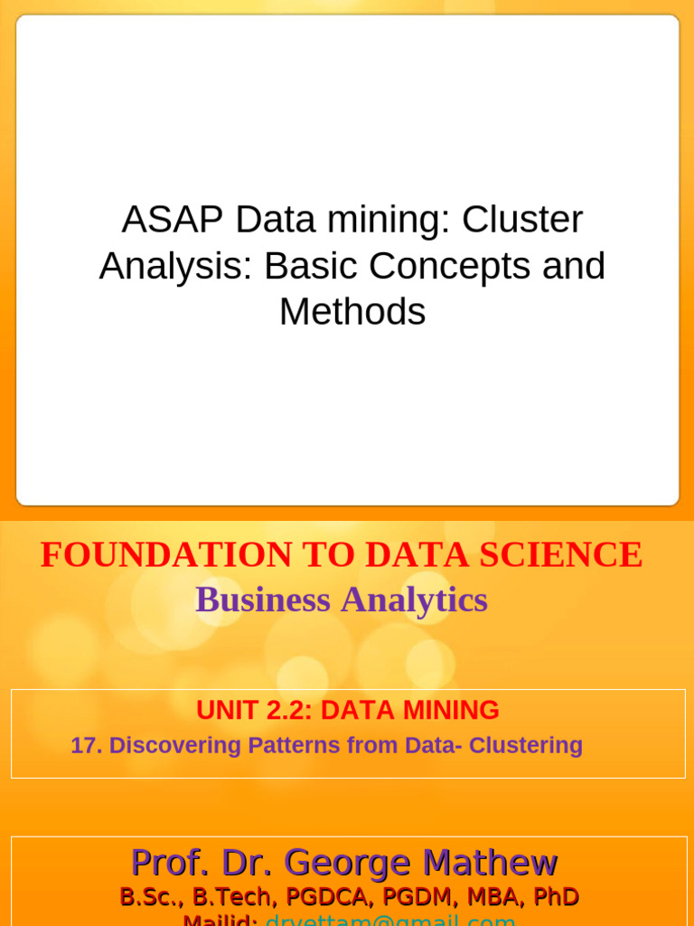 Cluster Analysis in Data Mining Basics | PDF | Cluster Analysis | Machine Learning