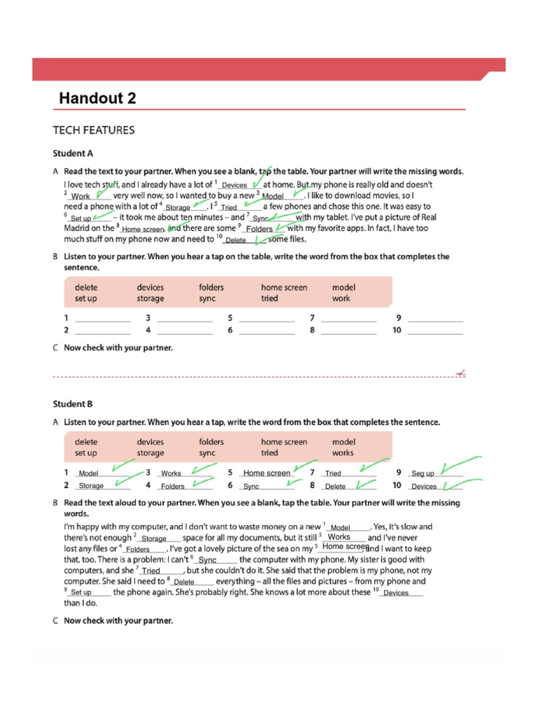 BUS 2.0 Level 3 Lesson Plan 2 Handout 2 | PDF