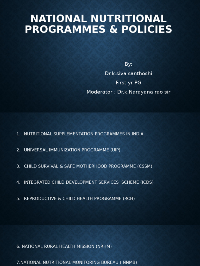 India's National Nutrition Programs | PDF | Dietary Supplements | Child ...