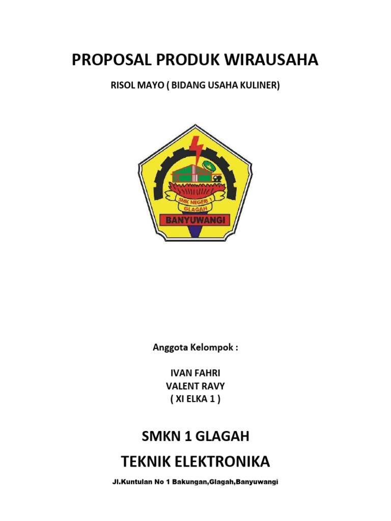 Proposal Produk Wirausaha Ivan Valent | PDF