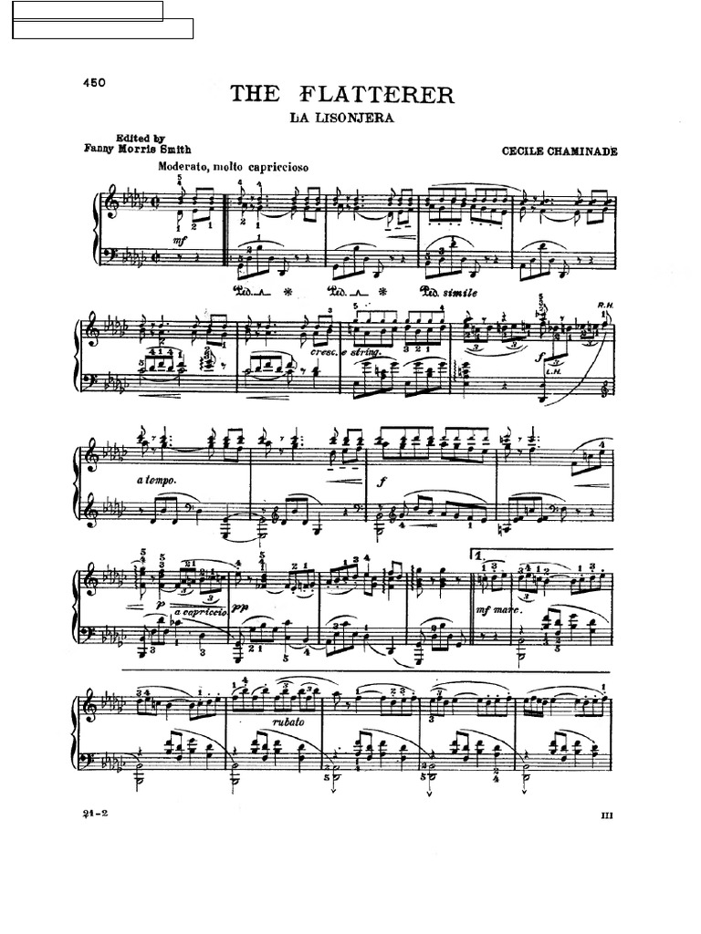 Chaminade - La Lisonjera Op.50 | PDF