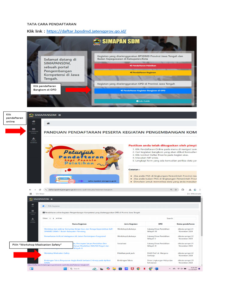 Tatacara Pendaftaran Simapan - MOOC Medication Safety AK 3 | PDF | Karier & Perkembangan | Bisnis