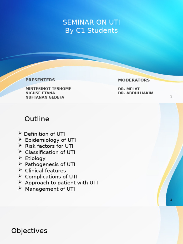 Seminar UTI | PDF | Urinary Tract Infection | Clinical Medicine